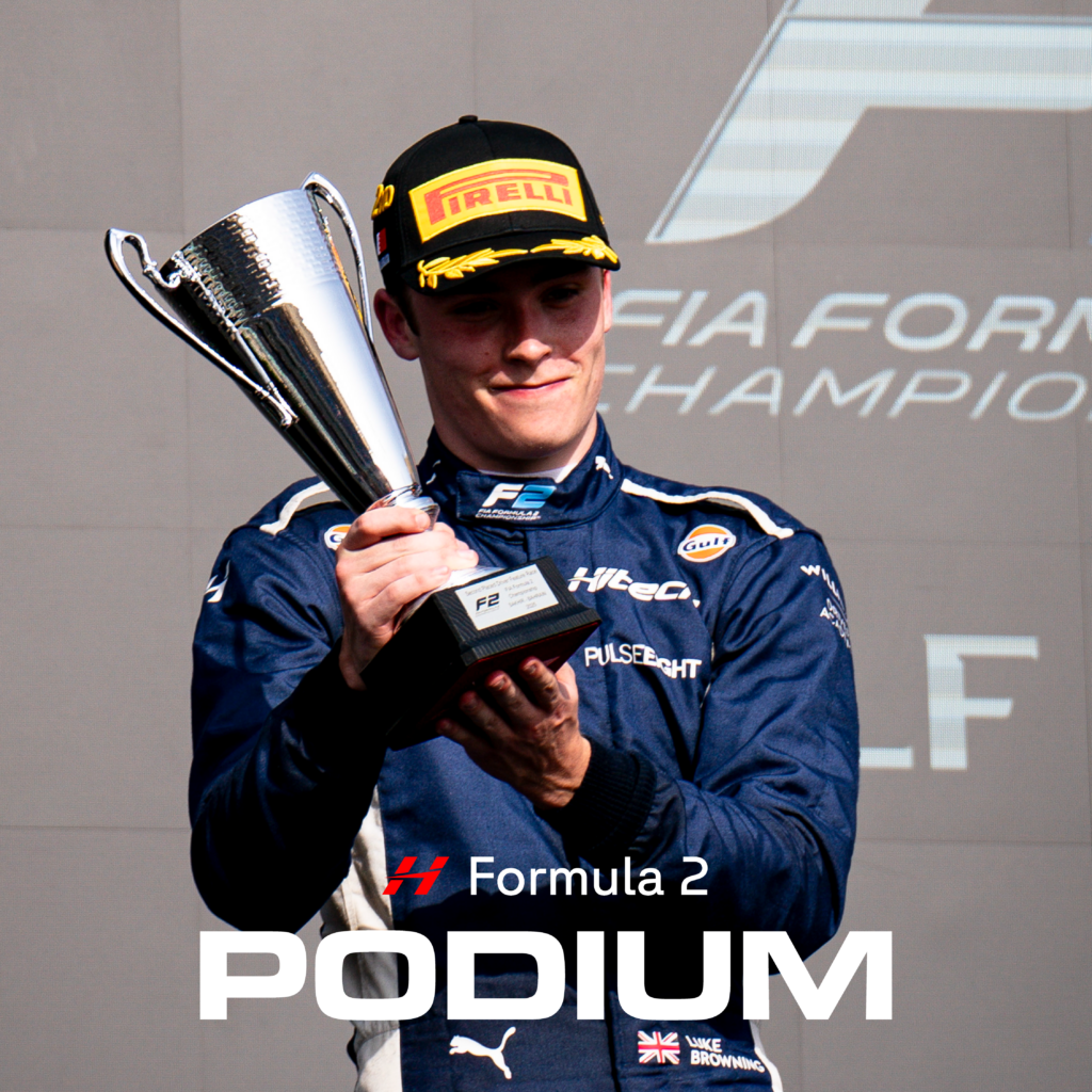 Hitech - Luke Browning claims his second F2 podium - Hitech